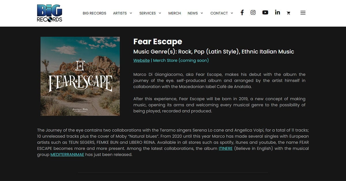 Fear Escape – BIG Records